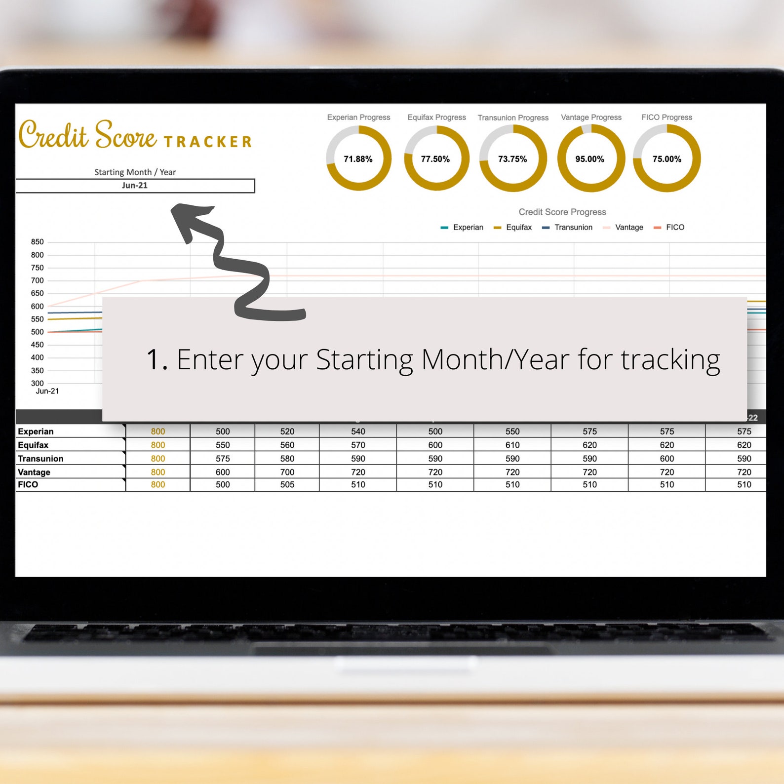 Credit Score Tracker Log to Help Boost, Improve, Repair and Fix a Bad ...