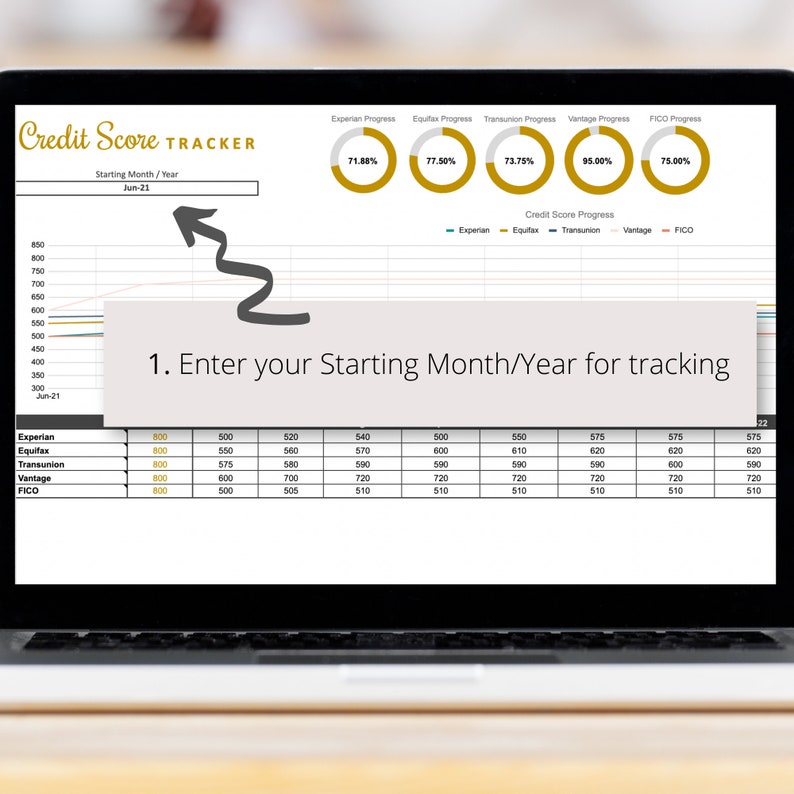 Credit Score Tracker Log to Help Boost, Improve, Repair and Fix a Bad ...