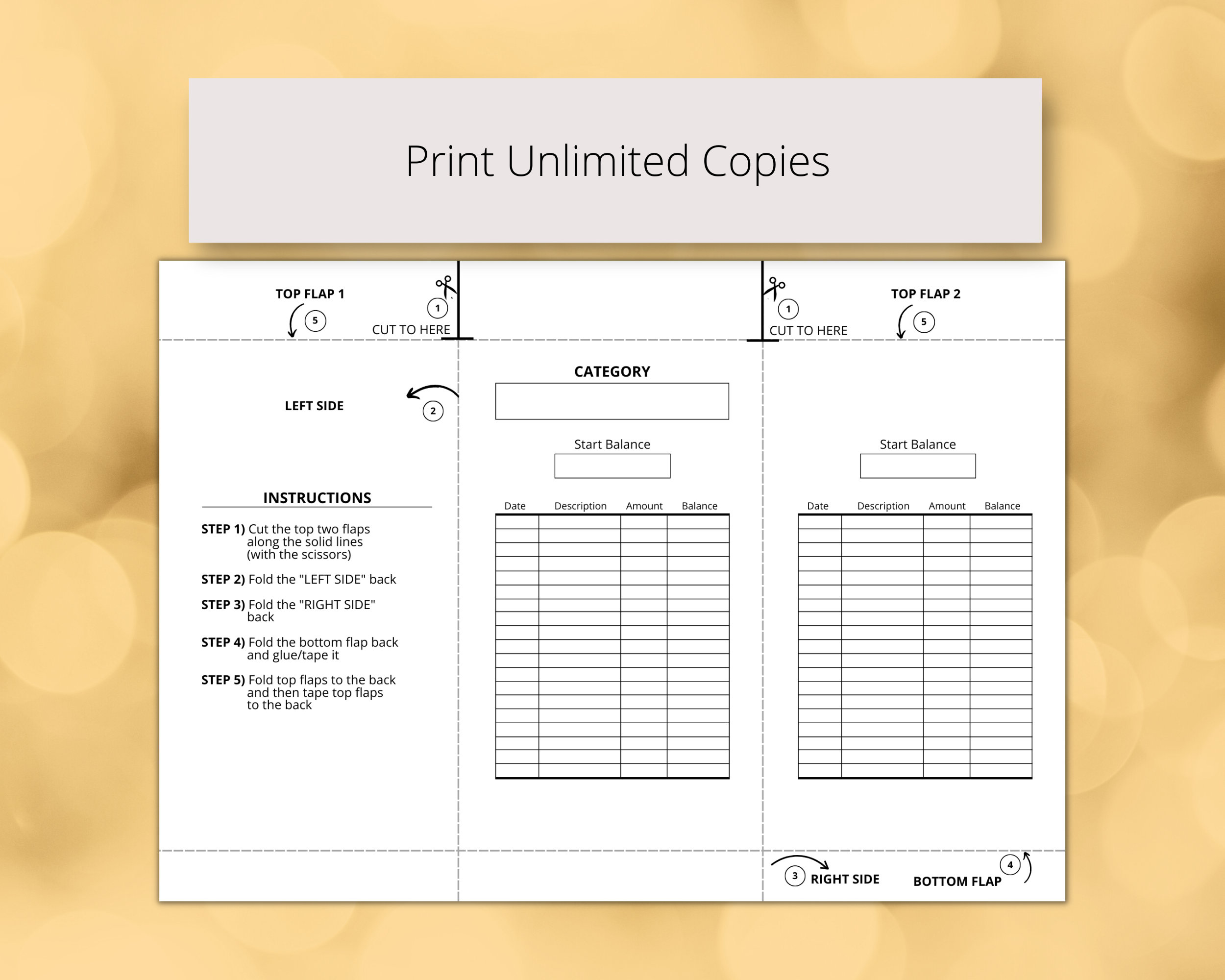 Cash Envelope Printable PDF Template System Printable Cash - Etsy UK