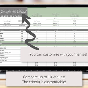 Wedding Planner Excel Spreadsheet Template, Useful Engagement Gift Idea ...