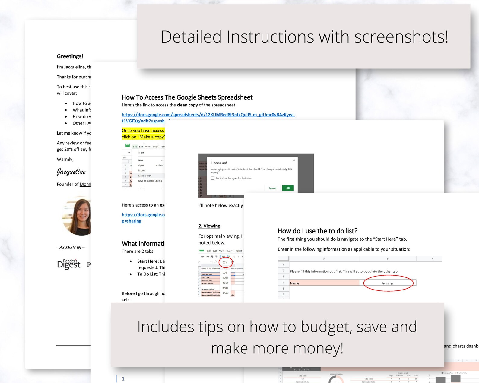 Digital to Do List Google Sheets Spreadsheet | Checklist Editable ...