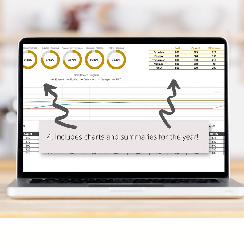 Credit Score Tracker Log to Help Boost, Improve, Repair and Fix a Bad ...