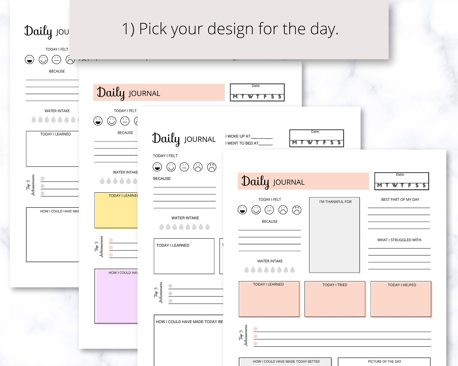 Kids Daily Journal, Printable Kids Journal, DIY Journal Pages for Kids ...