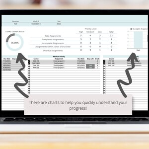 Homework Tracker Google Sheets Spreadsheet Template, Assignment Log ...
