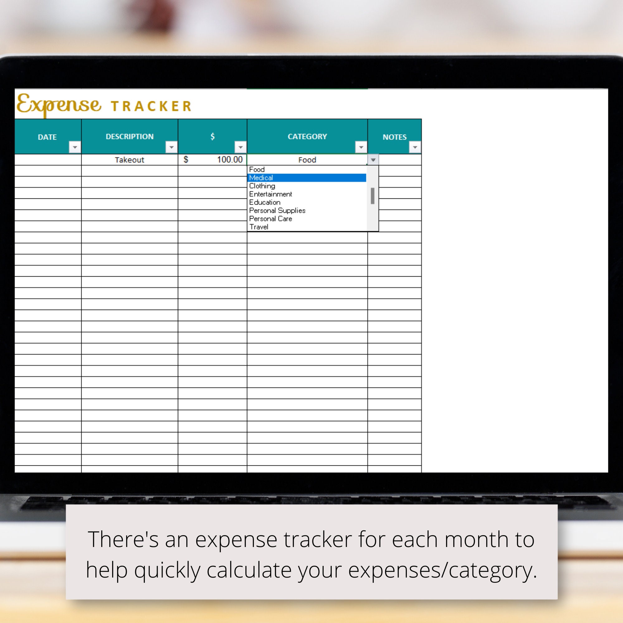 Monthly & Annual Budget Excel Spreadsheet Template, Budget Tracker Bill ...
