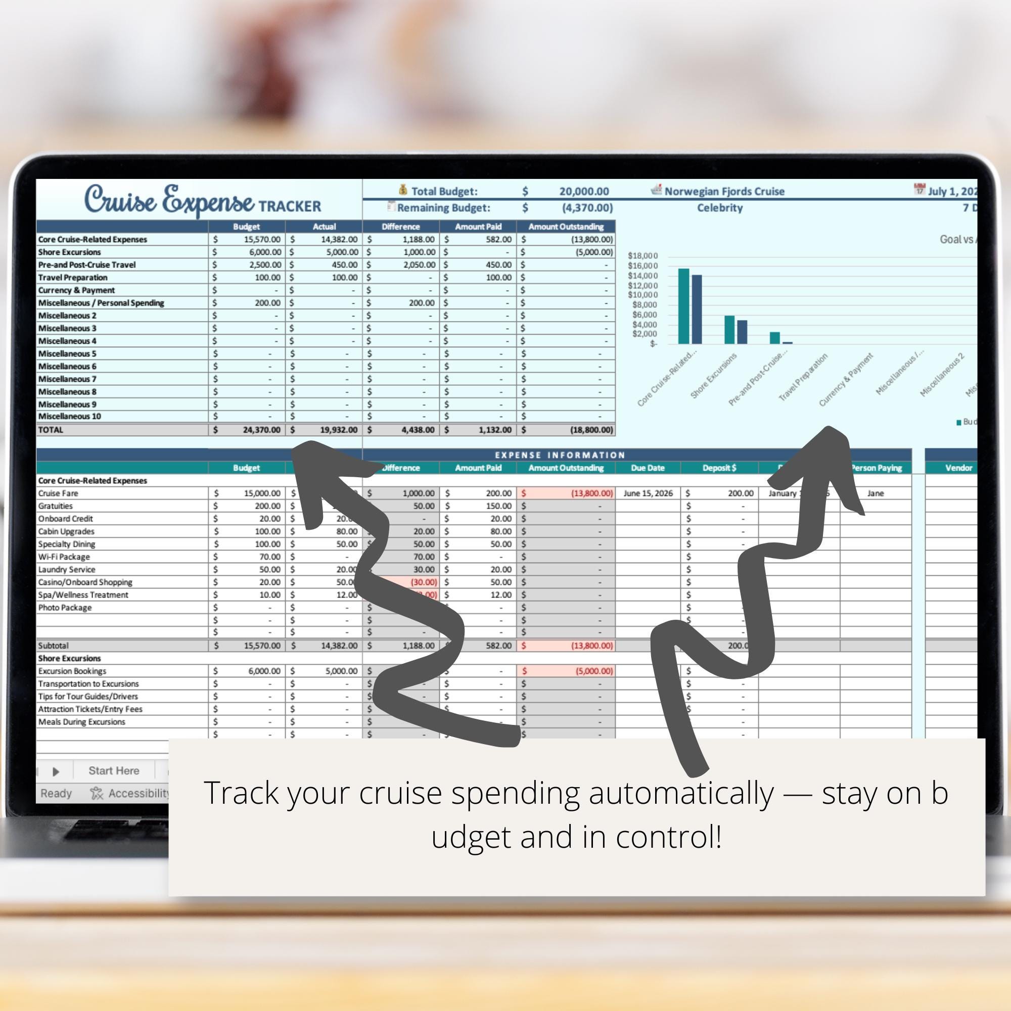 Cruise Planner Excel Spreadsheet | Cruise Travel Planning | Cruise ...