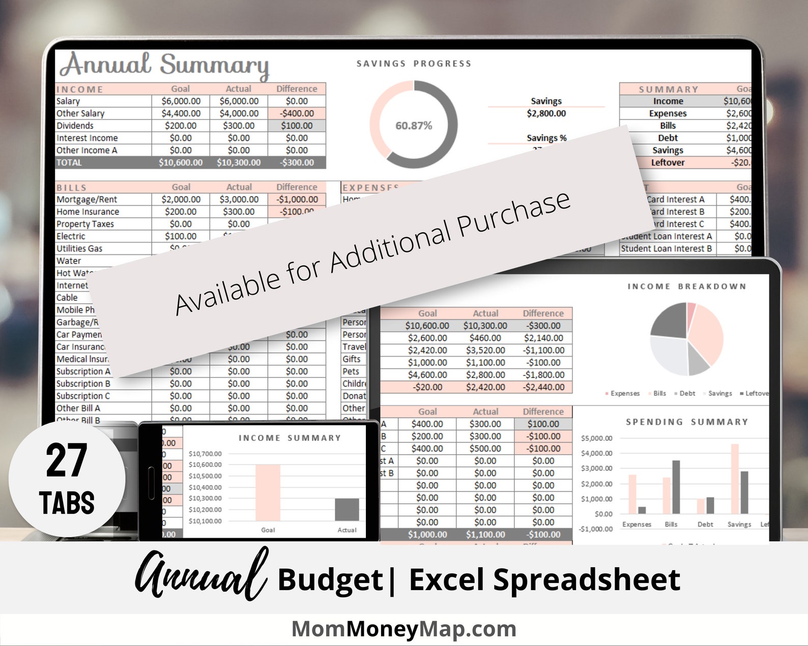 Monthly Bill Tracker Planner Excel Spreadsheet | Log and Organize Your ...