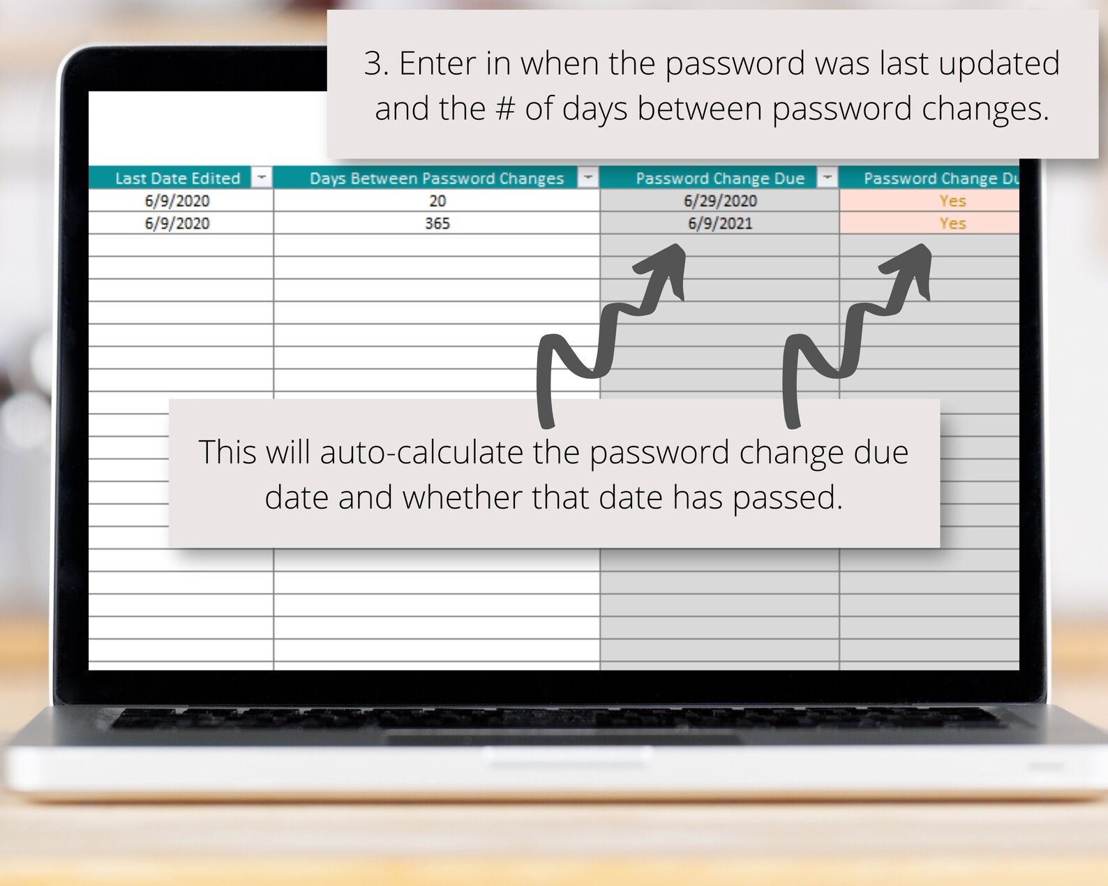 Password Tracker Excel Spreadsheet Organize Your Accounts - Etsy