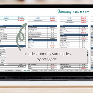 Bank Transactions Register With Monthly & Annual Summaries Excel ...