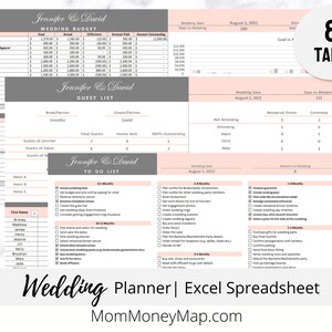 Wedding Planning Excel Spreadsheet Bundle Wedding Planner | Etsy