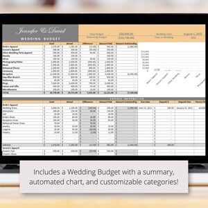 Wedding Planning Excel Spreadsheet Template, Wedding Planning Tracker ...