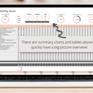 Goal Setting Planner Editable Template Digital Fillable Excel ...