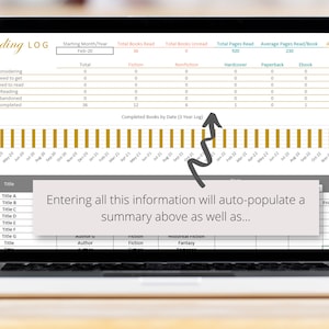 Reading Log Tracker Excel Spreadsheet | Track Your Books With This Book ...