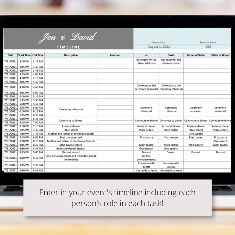 DIY Wedding Planner Spreadsheet Template, Future Mrs Planner, Planner ...