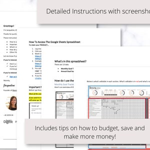 Goal Tracker Planner Google Sheets Spreadsheet to Set and Track Daily ...