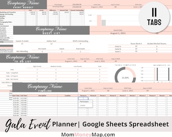 Gala Planning Template - Etsy