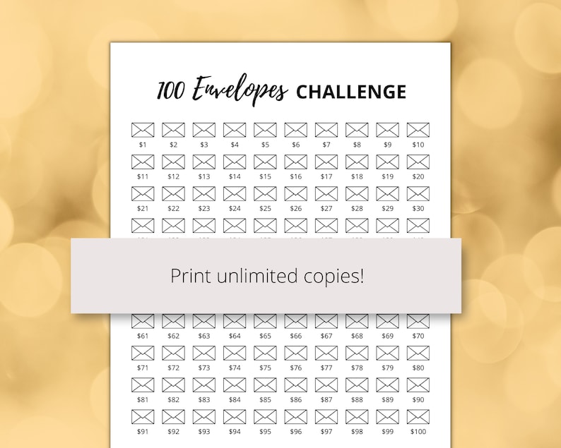 Savings Challenge Printable PDF to Save 1K, 5K, 10K, 20K, 30K, 40K or ...