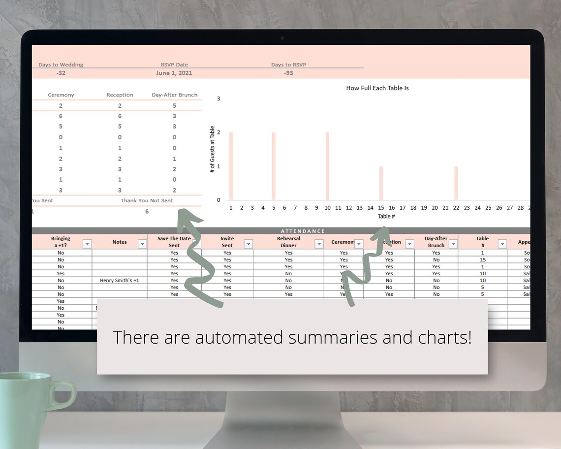 Wedding Planning Excel Spreadsheet Bundle Wedding Planner | Etsy