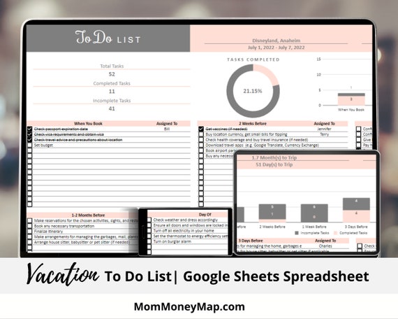 Vacation to Do List Travel Checklist Template Travel To-do | Etsy