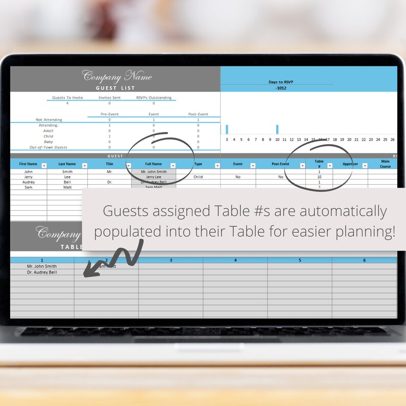 Fundraiser Event Planner Digital Excel Spreadsheet Template for Nonprofit or Corporate ...