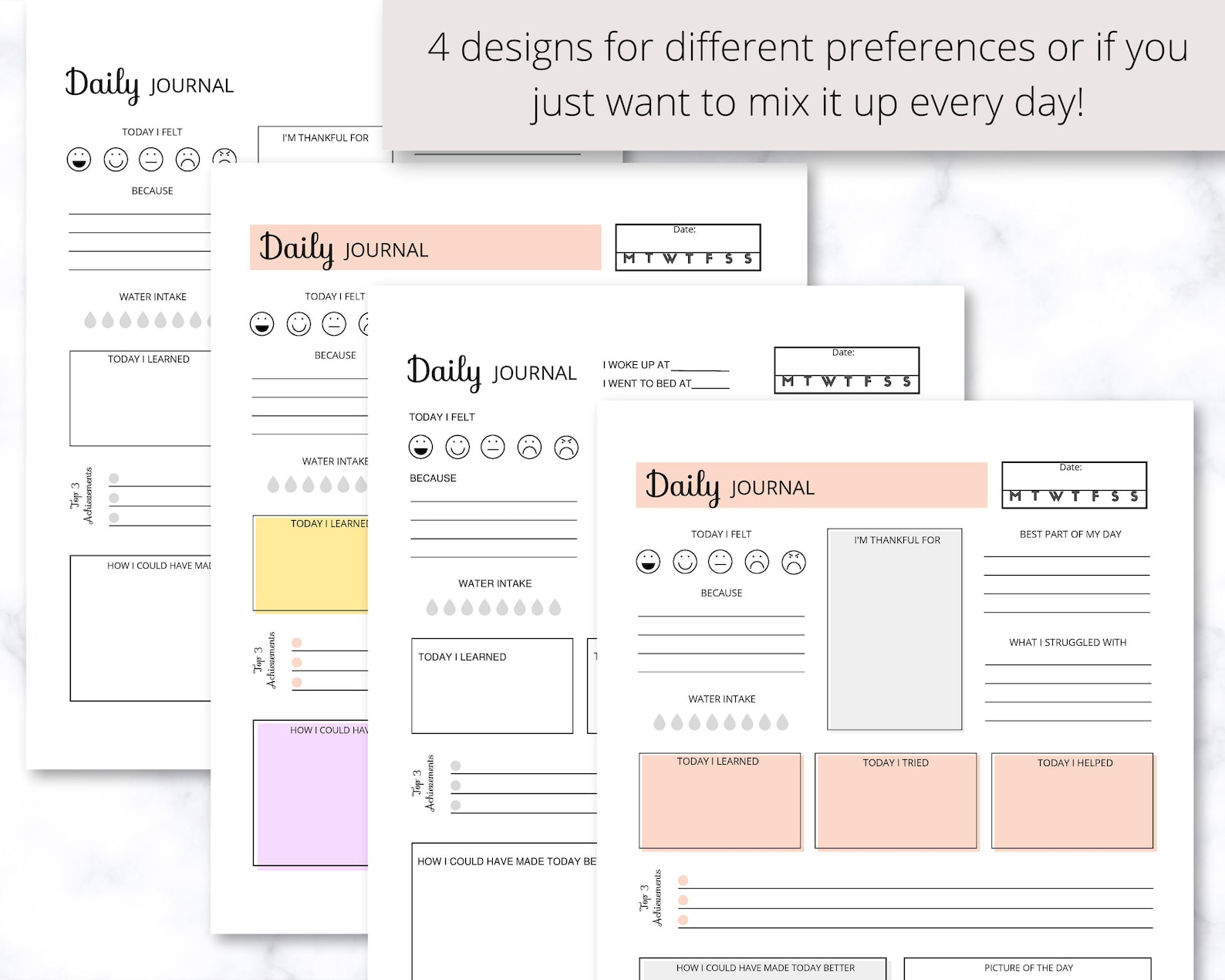 Kids Daily Journal, Printable Kids Journal, DIY Journal Pages for Kids ...