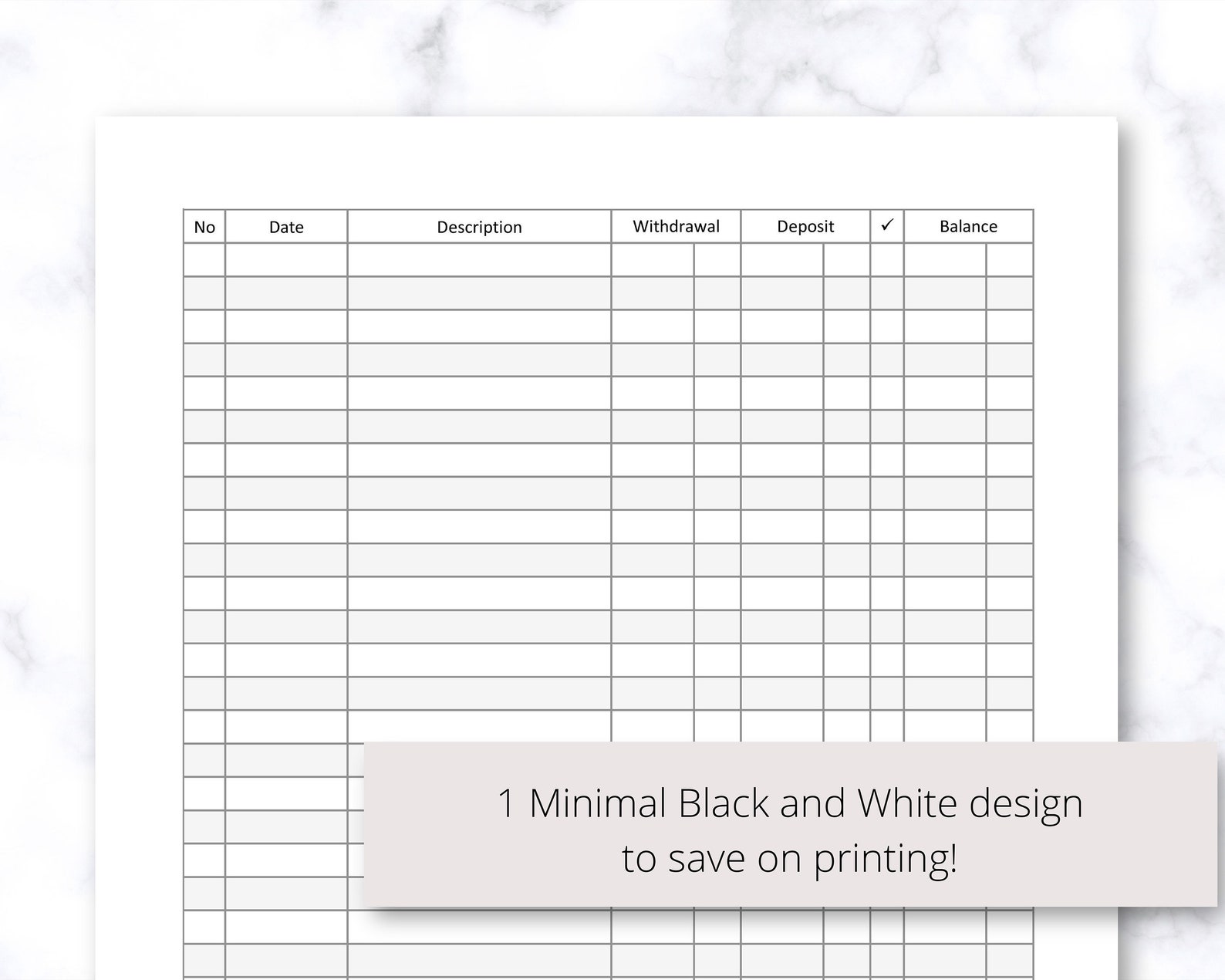 Check Register Printable, Printable Checkbook Register, Checkbook Log ...