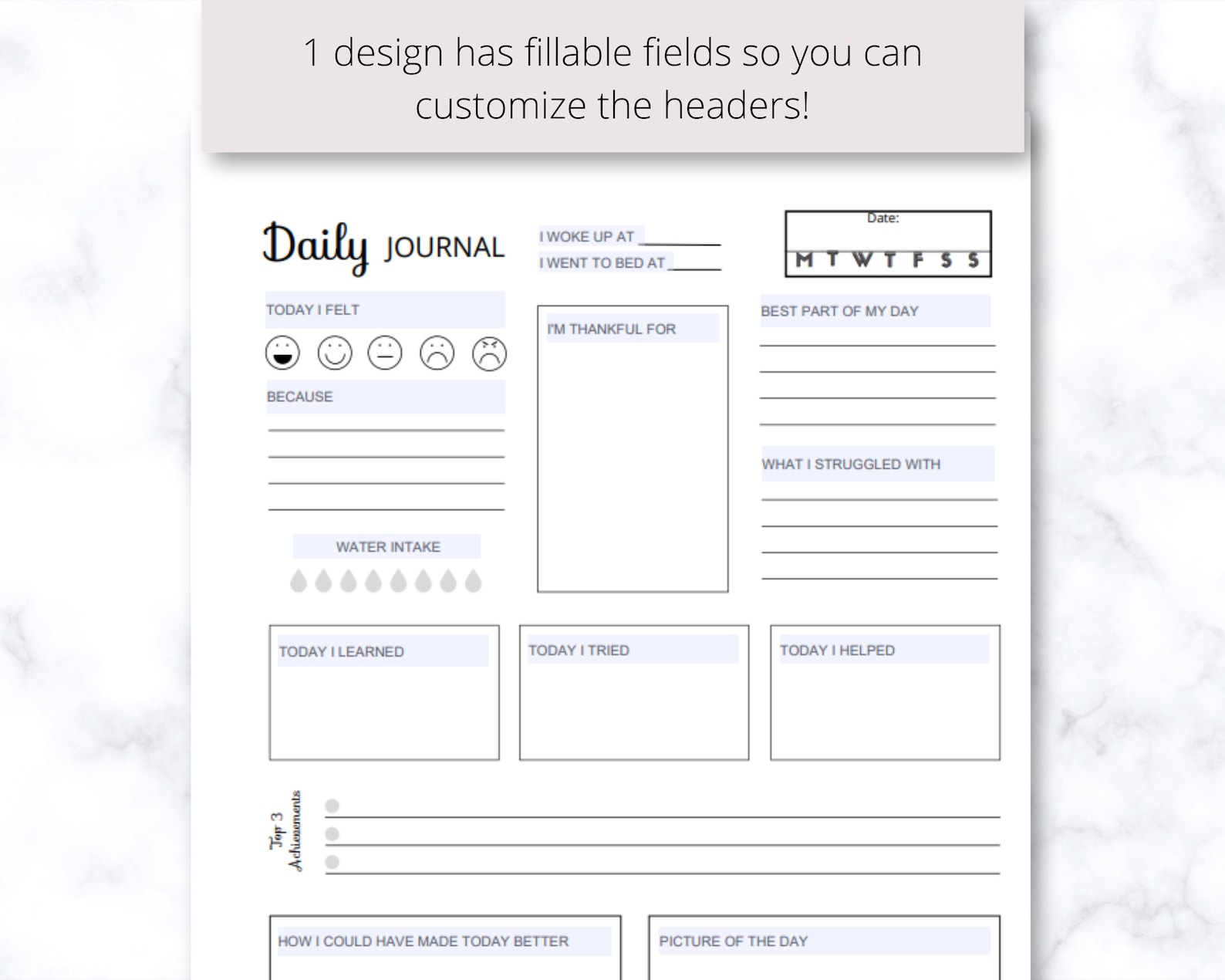 Kids Daily Journal, Printable Kids Journal, DIY Journal Pages for Kids ...