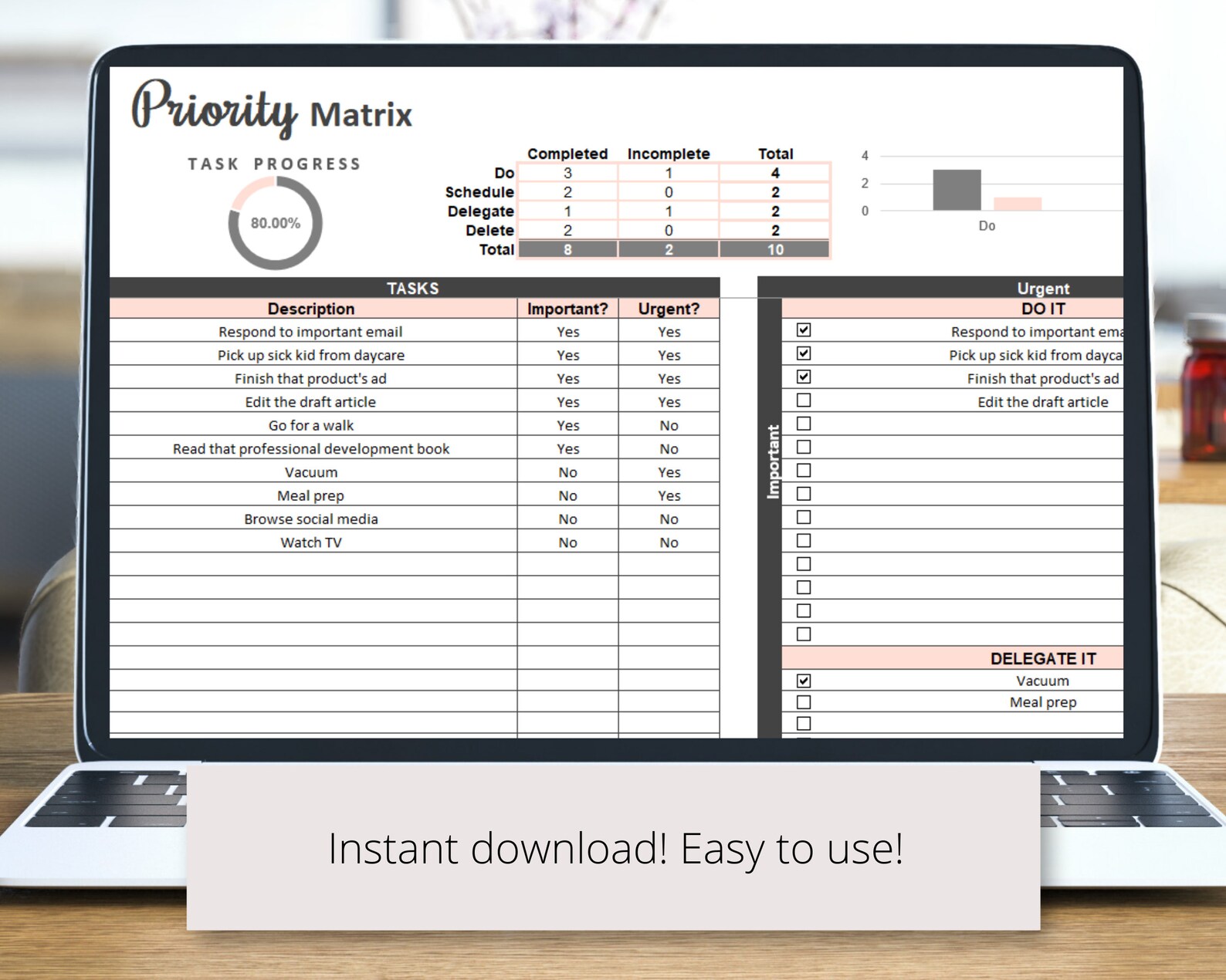Priority Matrix Planner Using the Eisenhower Method to Manage Work ...