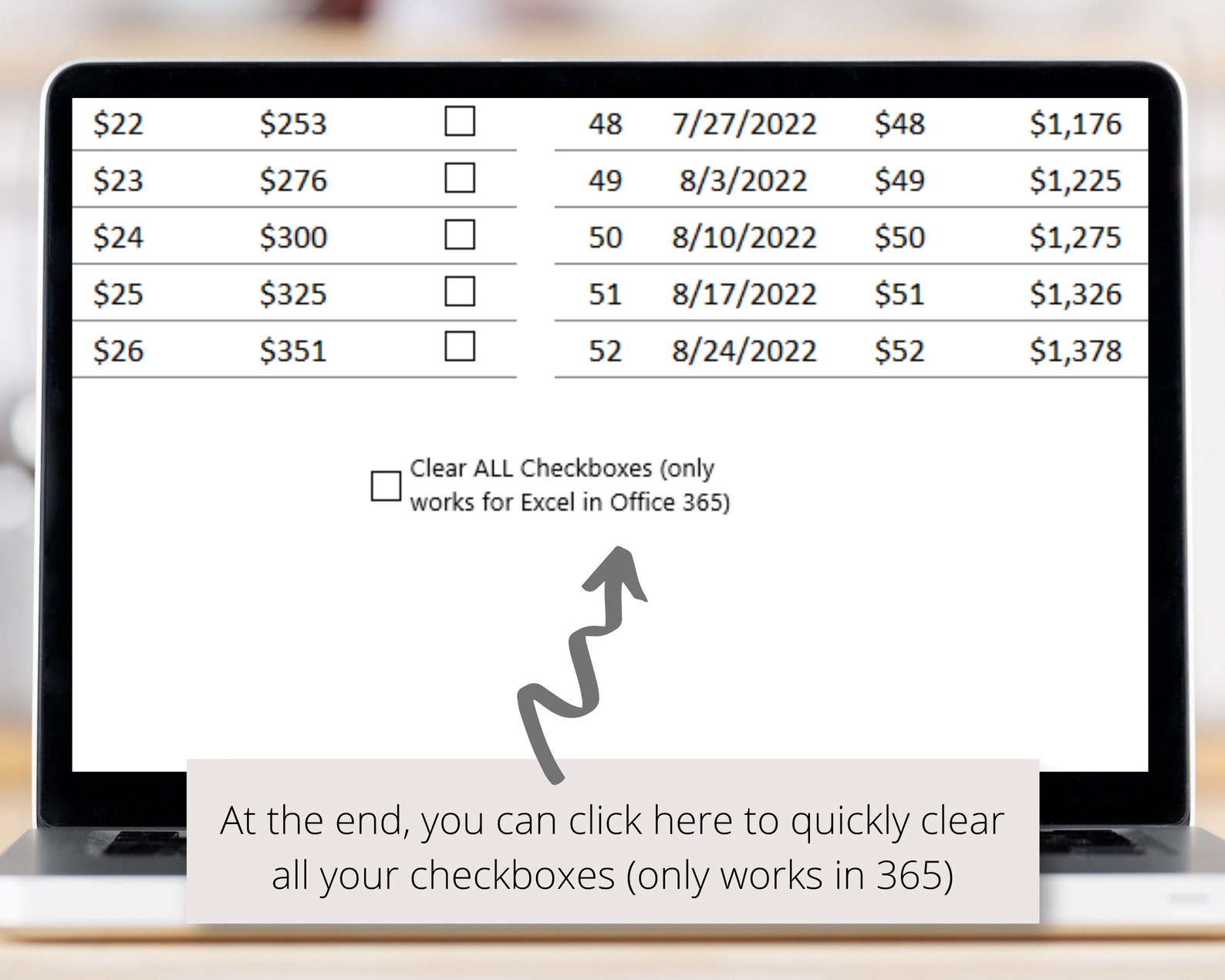 52 Week Savings Challenge Excel Spreadsheet, Stay Motivated to Save for ...