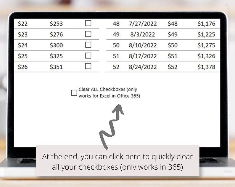 52 Week Savings Challenge Excel Spreadsheet Stay Motivated - Etsy