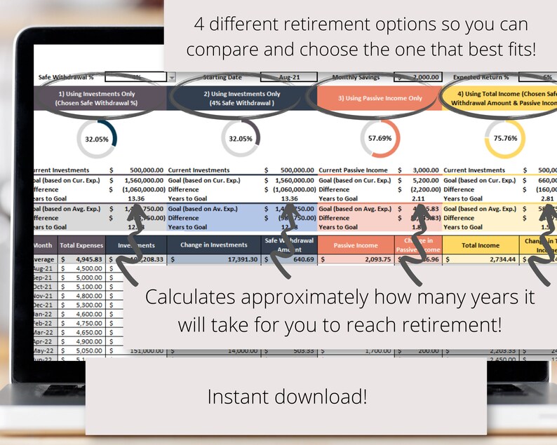 Financial Independence Tracker Retire Early With This Retirement ...
