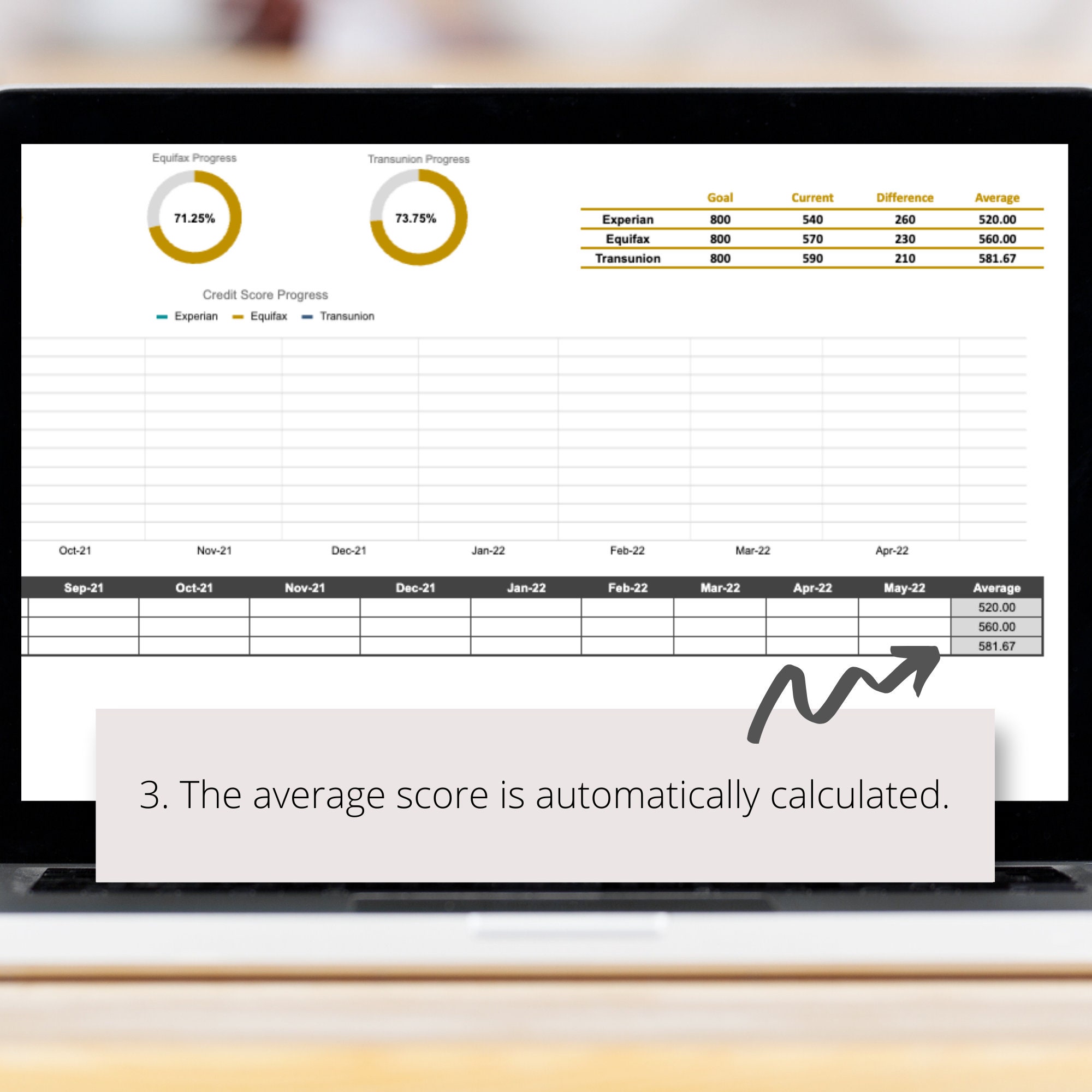 Credit Score Log Tracker to Help Boost, Improve, Repair and Fix a Bad ...