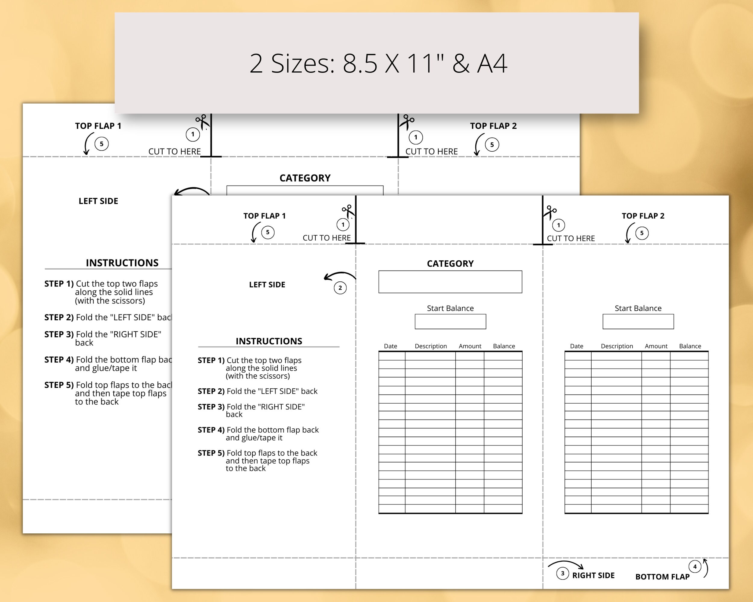 Cash Envelope Printable PDF Template System Printable Cash - Etsy UK