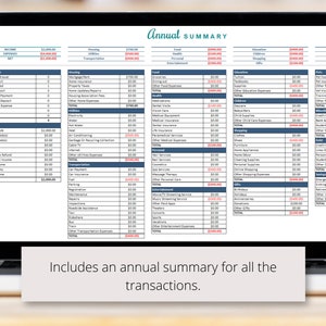 Bank Transactions Register With Monthly & Annual Summaries Excel ...