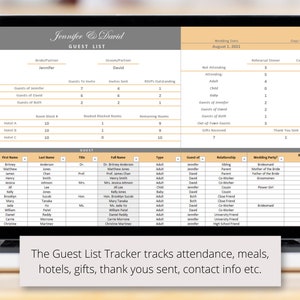 Wedding Planning Excel Spreadsheet Template Wedding Planning - Etsy