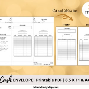 Cash Envelope Printable PDF Template System Printable Cash - Etsy UK