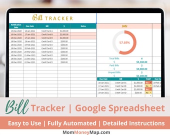 Bill Due Date Sheet - Etsy