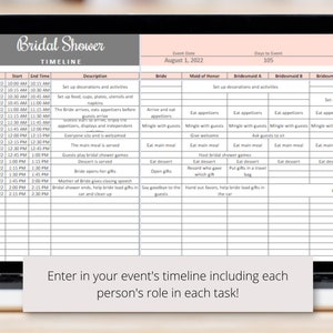 Plan a Bridal Shower With This Bridal Shower Plan Template, Bridal ...