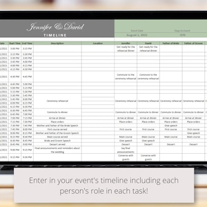 Wedding Planner Excel Spreadsheet Template, Useful Engagement Gift Idea ...