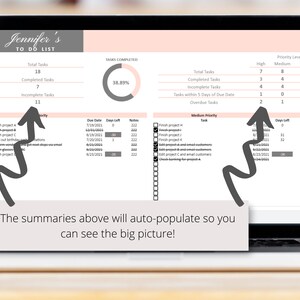 Digital to Do List Google Sheets Spreadsheet | Checklist Editable ...