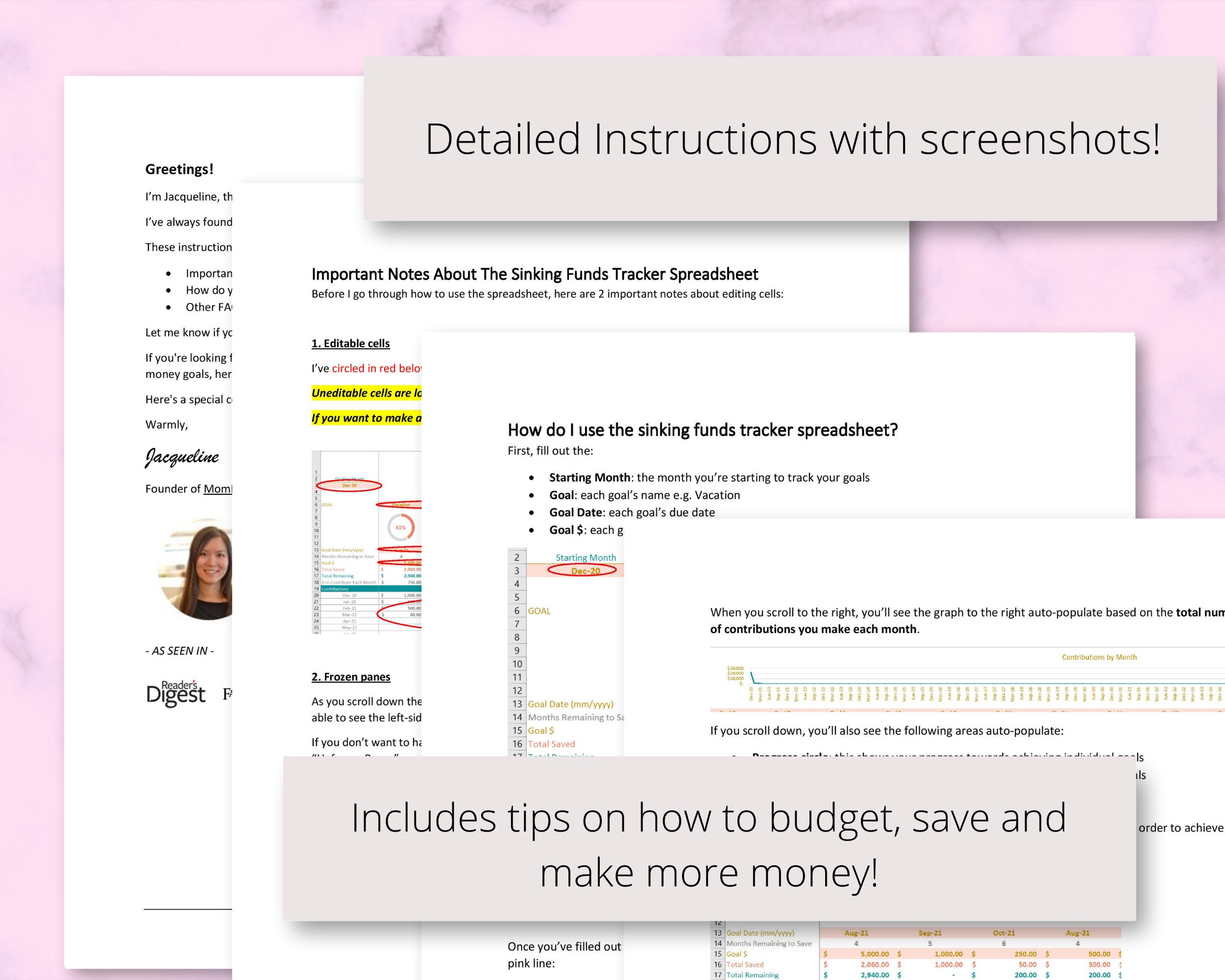 Sinking Funds Track | Sinking Funds List and Monthly Tracker Breakdown ...