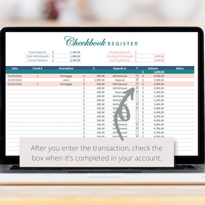 Simple Checkbook Register Excel Spreadsheet, Track Your Bank Accounts ...