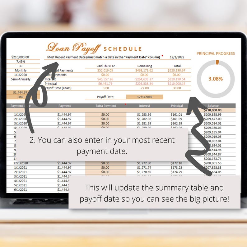 Loan Payoff Schedule Excel Spreadsheet Template, Mortgage Amortization ...