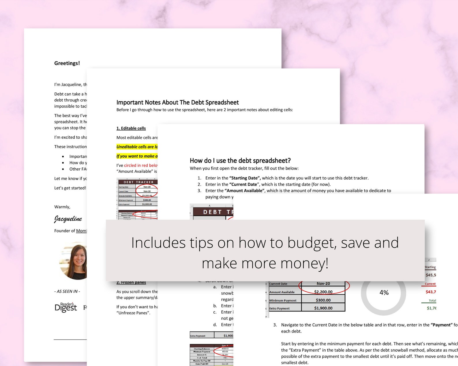 Debt Payoff Tracker Spreadsheet Designed for Dave Ramsey's Debt ...