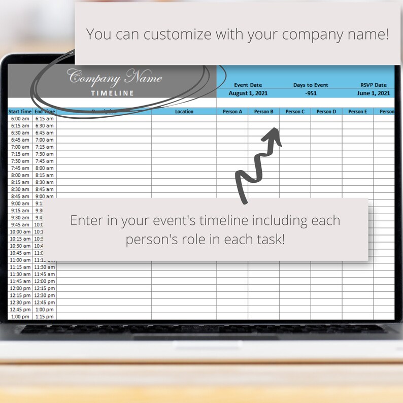 Fundraiser Event Planner Digital Excel Spreadsheet Template for Nonprofit or Corporate ...
