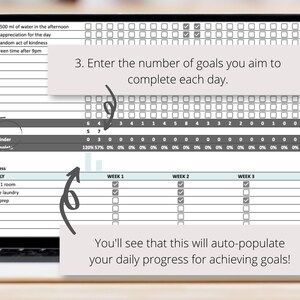 Goal Planner Google Sheets Spreadsheet for Daily, Weekly & Monthly ...