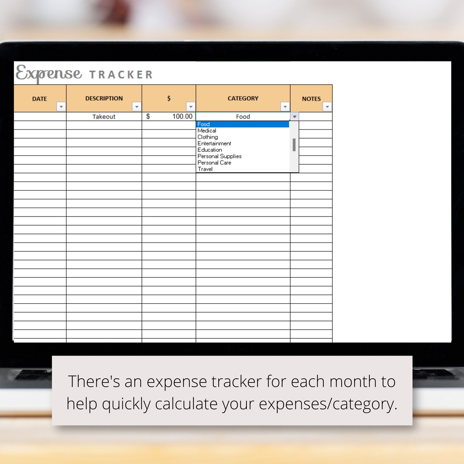 Monthly & Annual Budget Tracker Excel Spreadsheet Worksheet Template ...