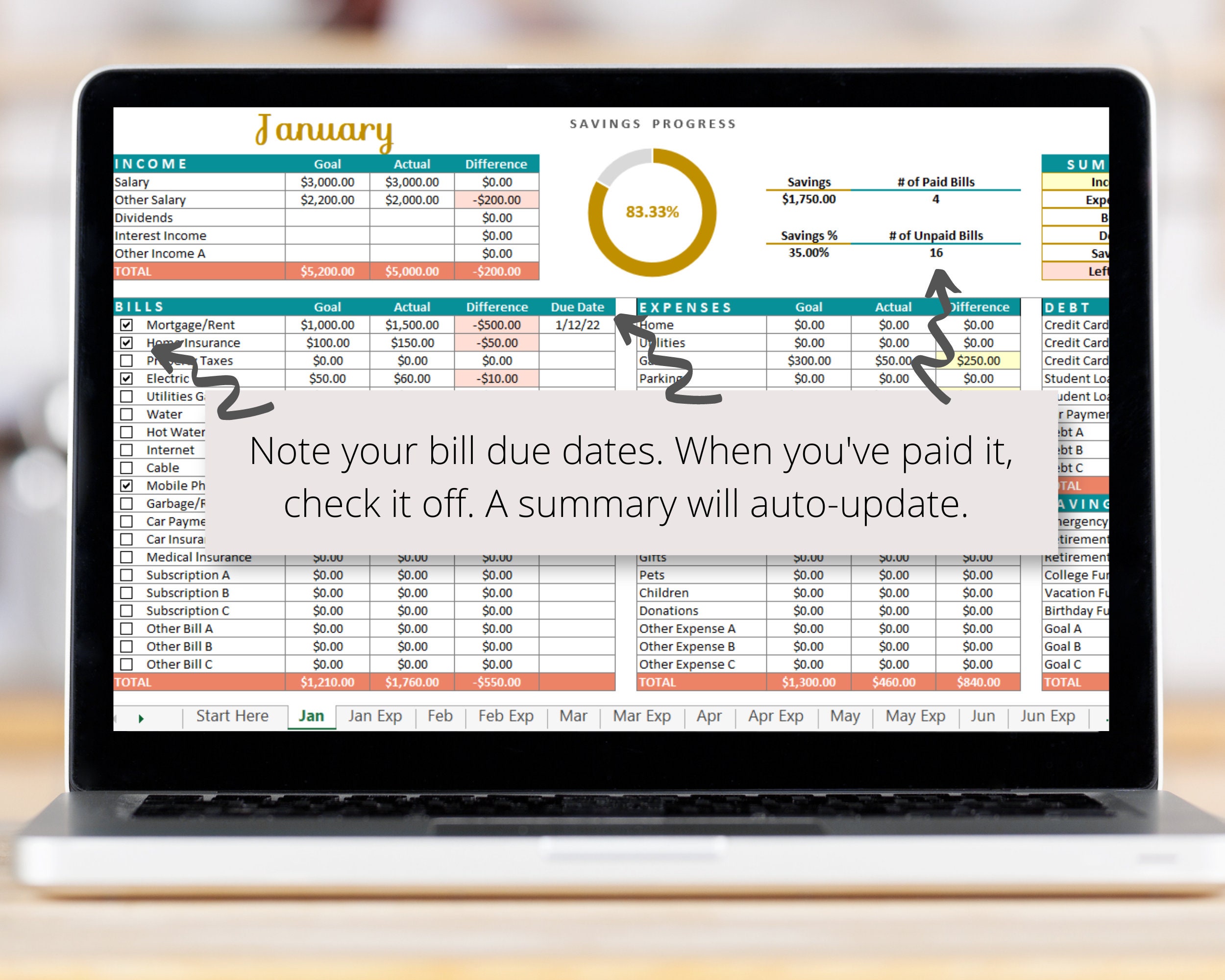 Simple Budget Spreadsheet Excel Template for Easy Budgeting | Etsy