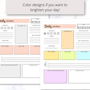 Kids Daily Journal, Printable Kids Journal, DIY Journal Pages for Kids ...