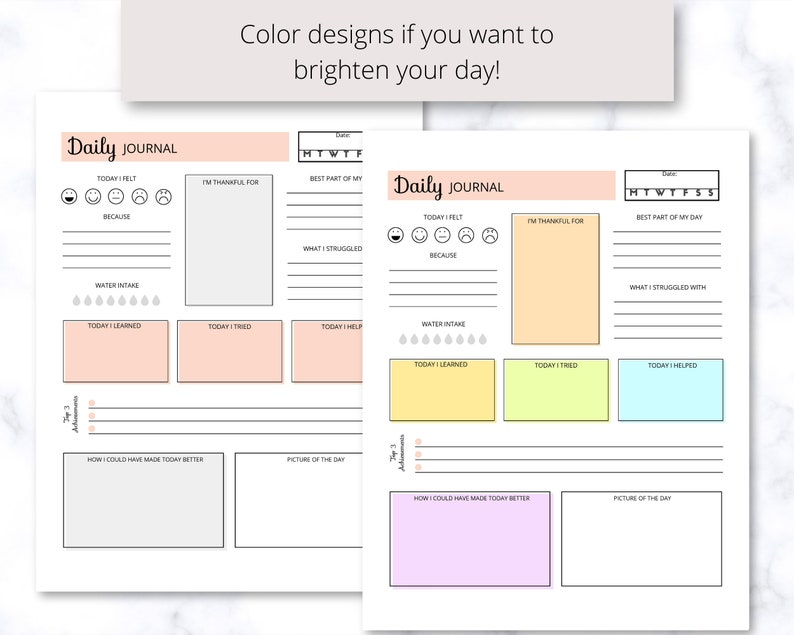 Kids Daily Journal, Printable Kids Journal, DIY Journal Pages for Kids ...